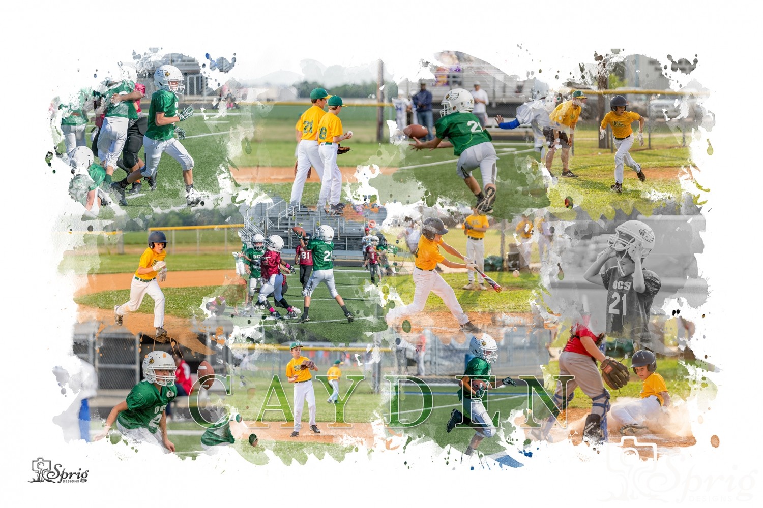 Custom Sports Collages - Pricing - Sprig Designs